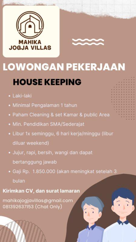 Lowongan Kerja House Keeping - Frelance Gardener (Tukang Kebun/Taman ...