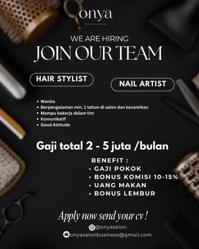 Lowongan Kerja Hair Stylist - Nail Artist di Onya Salon - LokerJogja.ID