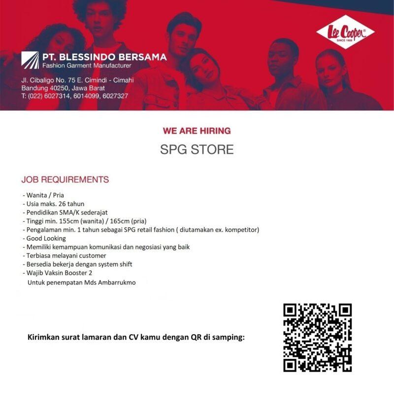 Lowongan Kerja SPG di PT. Blessindo Bersama (Lee Cooper) - LokerJogja.ID