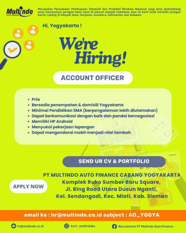 Lowongan Kerja Account Officer di PT. Multindo Auto Finance - LokerJogja.ID