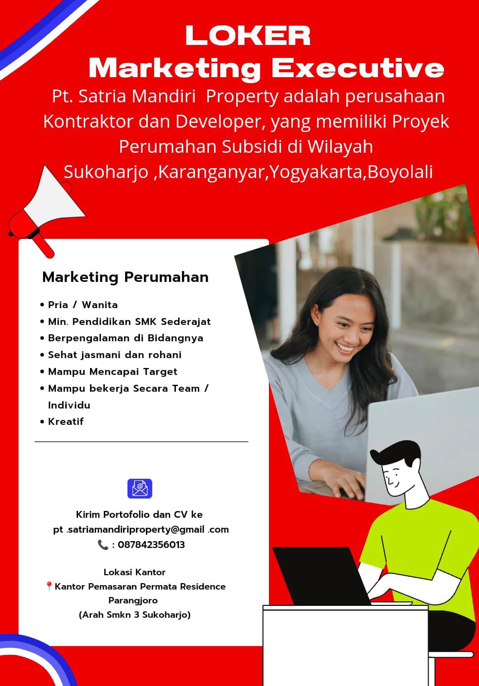 Lowongan Kerja Marketing Executive di PT. Satria Mandiri Properti - LokerJogja.ID
