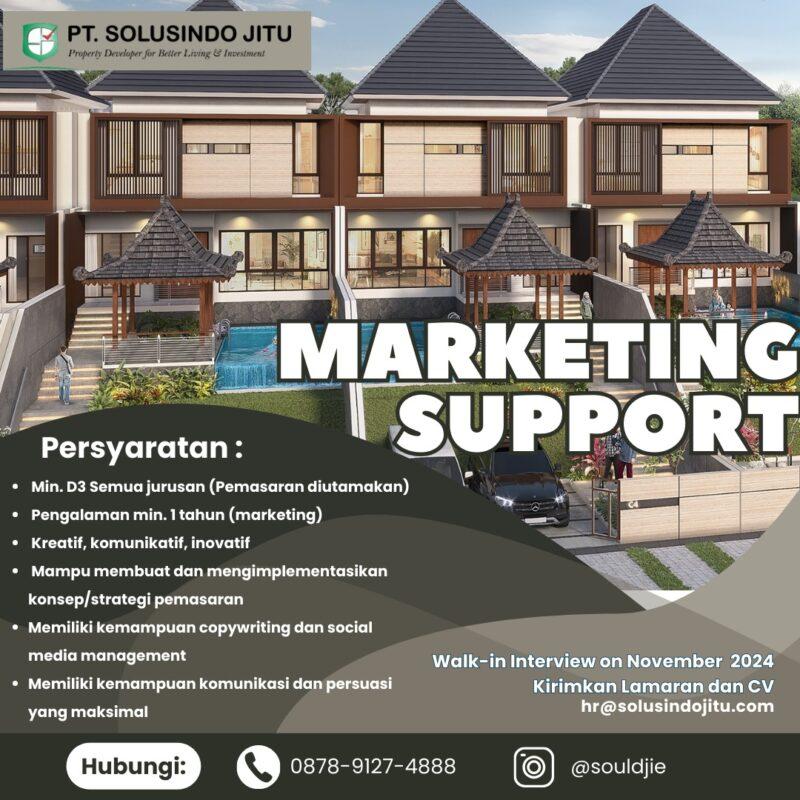 Lowongan Kerja Marketing Support di PT. Solusindo Jitu - LokerJogja.ID
