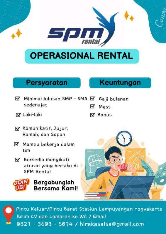 Lowongan Kerja Operational Rental di SPM Rental - LokerJogja.ID