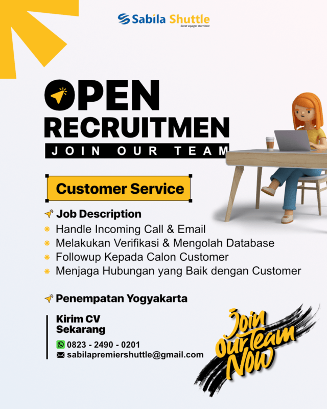 Lowongan Kerja Customer Service di Sabila Shuttle - LokerJogja.ID