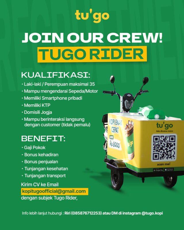 Lowongan Kerja Rider Tugo di Tugo - LokerJogja.ID