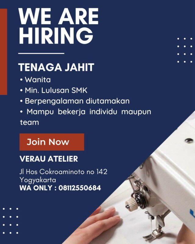 Lowongan Kerja Penjahit di Verau Atelier - LokerJogja.ID