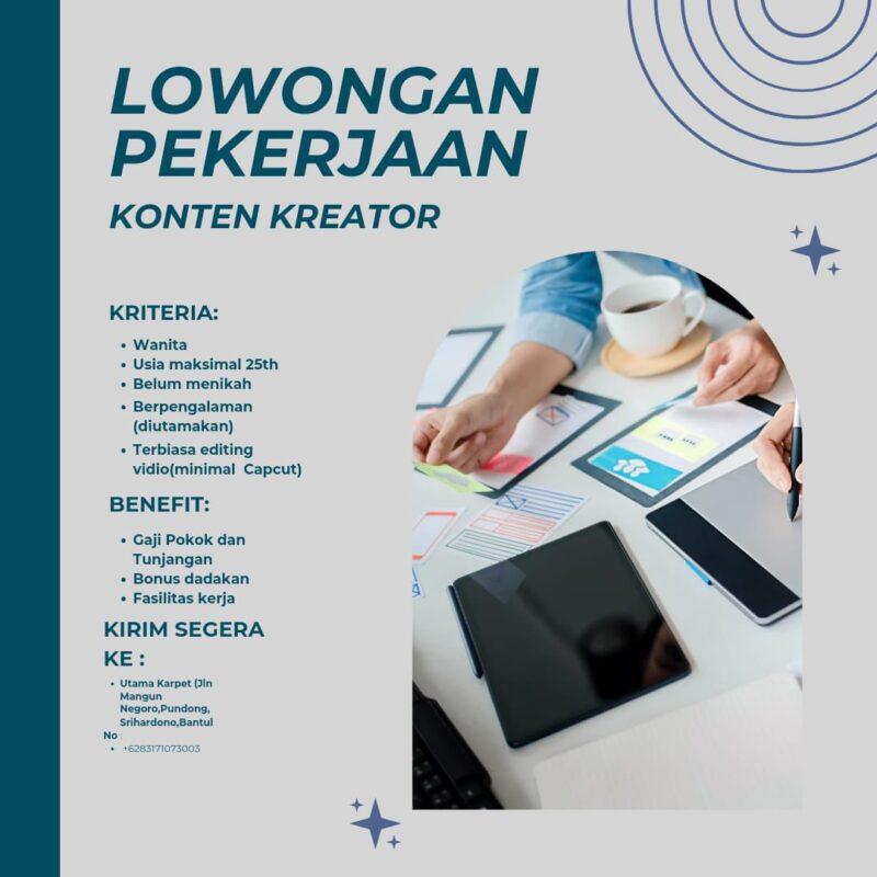Lowongan Kerja Konten Kreator di Arti Group - LokerJogja.ID Lowongan Kerja Konten Kreator di Arti Group - LokerJogja.ID