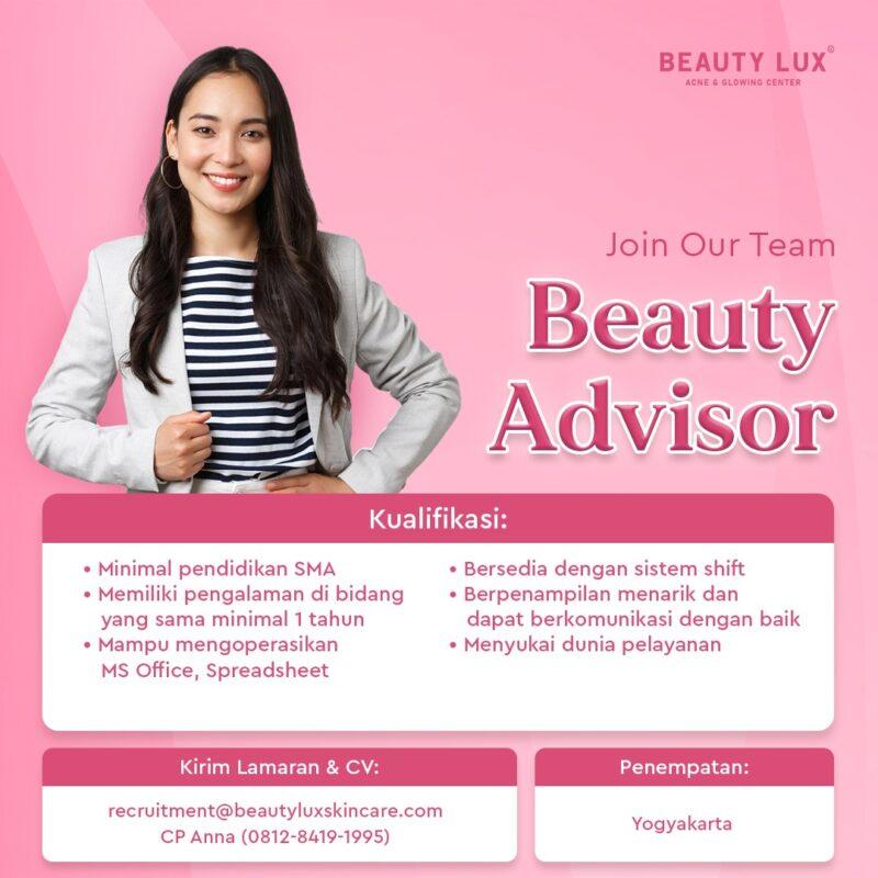 Lowongan Kerja Beauty Advisor di Beauty Lux - LokerJogja.ID