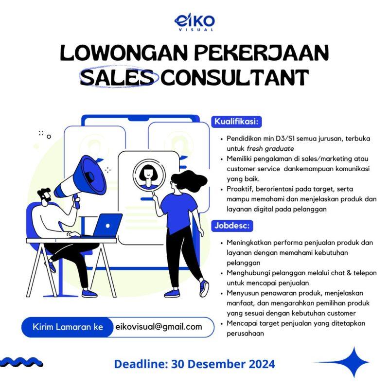 Lowongan Kerja Sales Consultant di Eiko Visual Agency - LokerJogja.ID