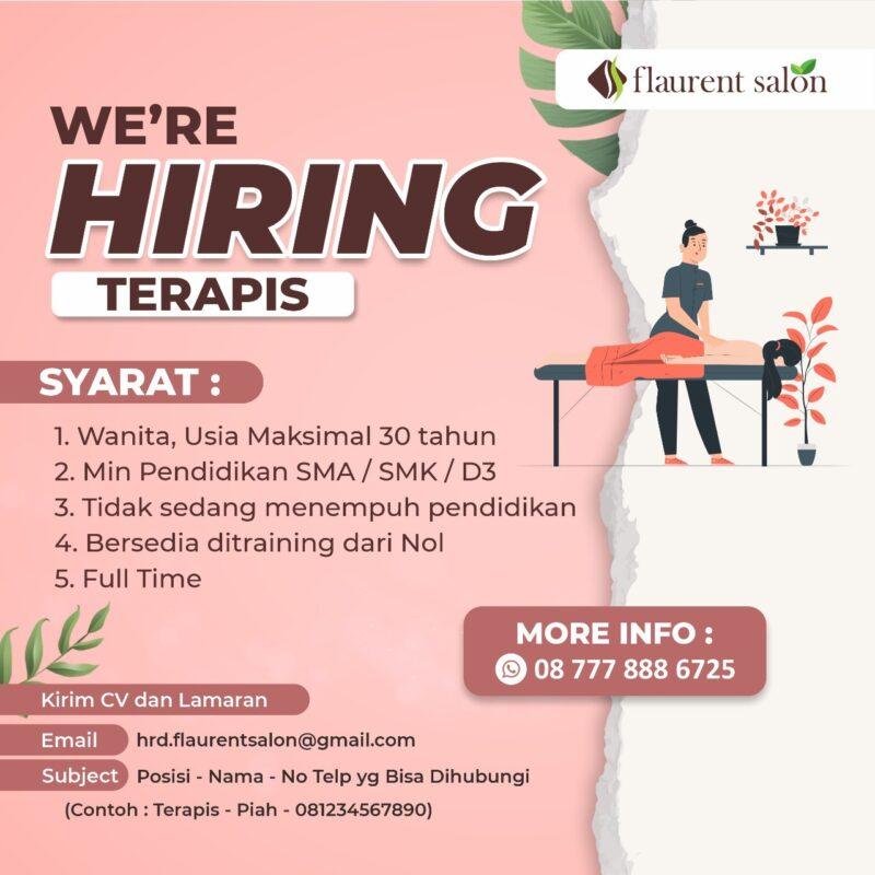Lowongan Kerja Terapis - Customer Service di Flaurent Salon Spa - LokerJogja.ID