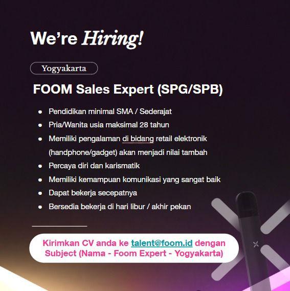 Lowongan Kerja Canvasser di FOOM Store Jogja - LokerJogja.ID