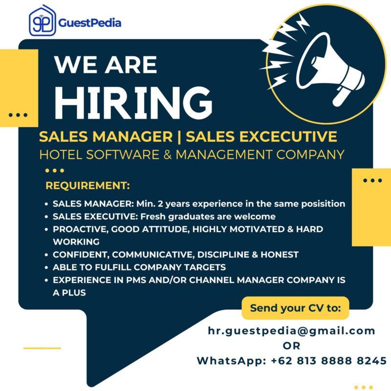 Lowongan Kerja Sales Manager - Sales Executive di Guest Pedia ...