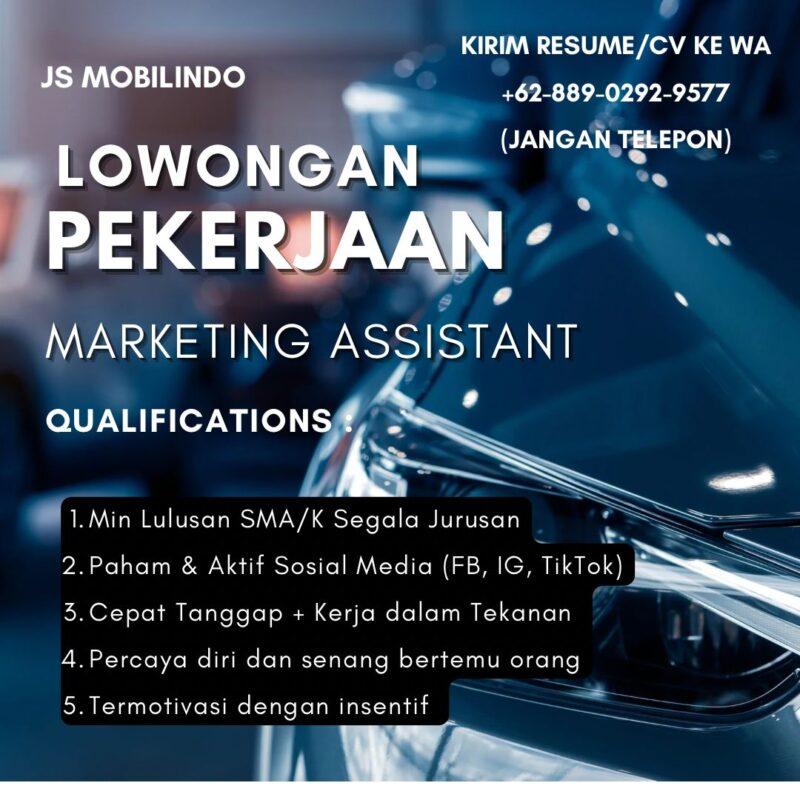 Lowongan Kerja Marketing Assistant di JS Mobilindo - LokerJogja.ID