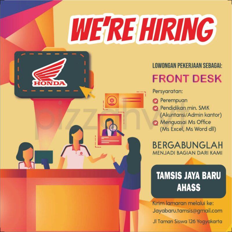 Lowongan Kerja Front Desk di Jaya Baru Ahass - LokerJogja.ID
