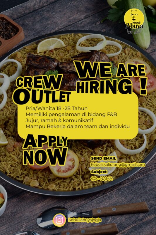 Lowongan Kerja Crew Outlet di Kebuli Abuya Kaliurang - LokerJogja.ID