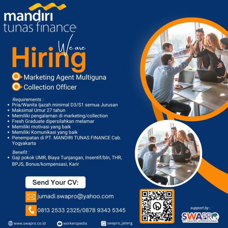 Lowongan Kerja Marketing Agent & Collection Officer (Mandiri Tunas ...