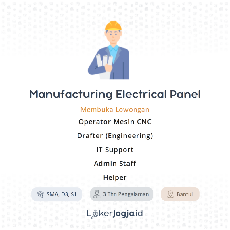 Lowongan Kerja Operator Mesin CNC - Drafter (Engineering) - IT Support - Admin Staff - Helper di ...