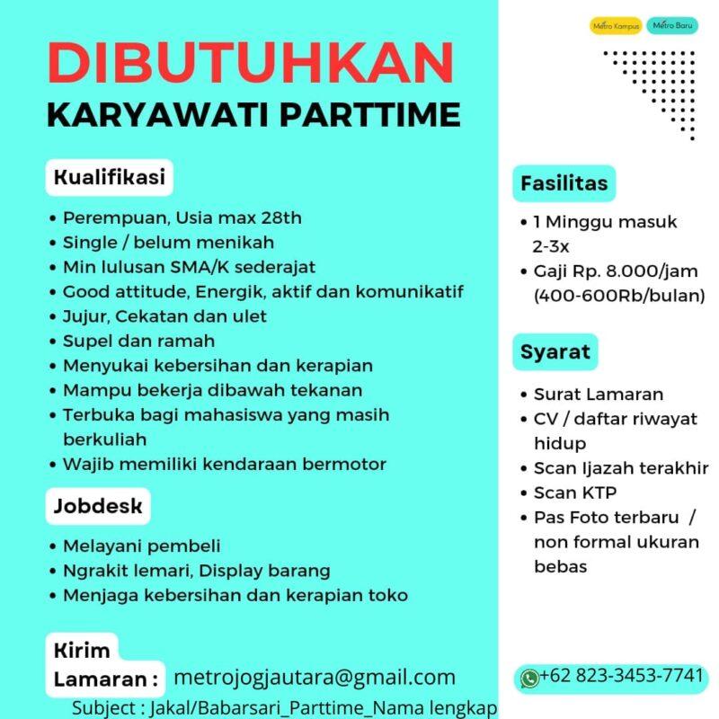 Lowongan Kerja Karyawati Tetap & Part Time - Karyawan Tetap & Part Time ...