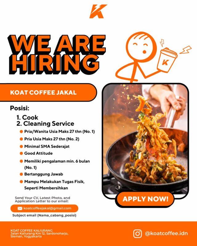 Lowongan Kerja Cook - Cleaning Service di Najha Group (Koat Coffee) - LokerJogja.ID