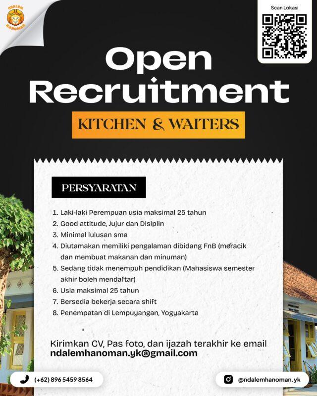 Lowongan Kerja Kitchen - Waiters di Ndalem Hanoman - LokerJogja.ID