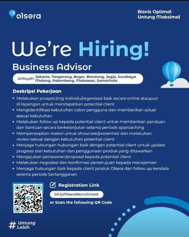 Lowongan Kerja Bussines Advisor di PT. Olsera Indonesia Pratama ...
