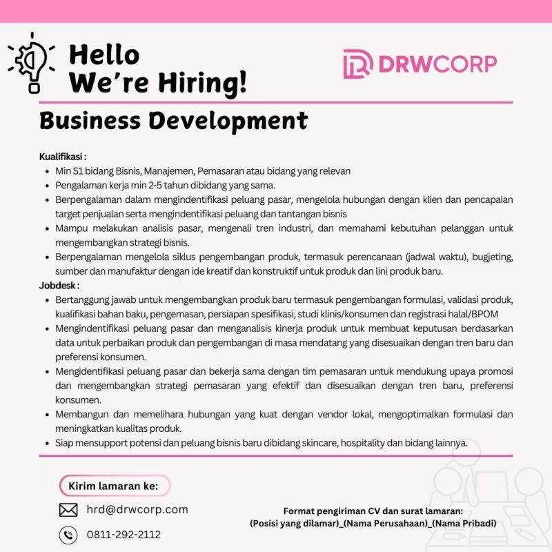 Lowongan Kerja Bisdev - SPV Pembangunan - SPV Beauty Clinic - Terapis - Staff Accountung di PT ...