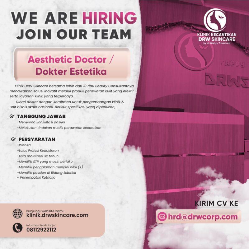 Lowongan Kerja Dokter Estetika - SPV Pembangunan - SPV Beauty Center - Terapis - Finance di PT ...