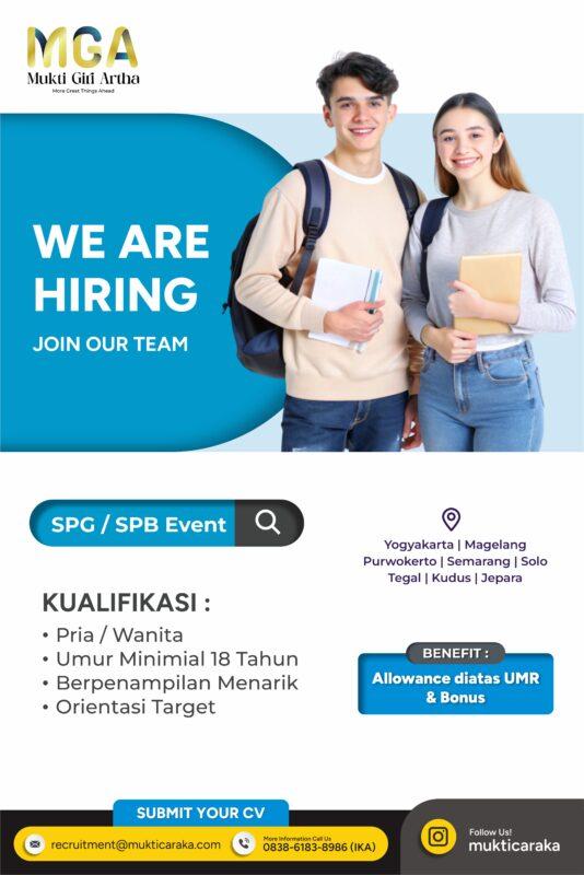 Lowongan Kerja SPG/B Event di PT. Mugi Giri Artha - LokerJogja.ID