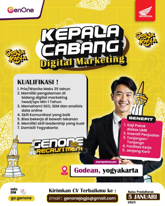 Lowongan Kerja Kepala Cabang Digital Marketing di PT. Tunas Dwipa Matra ...