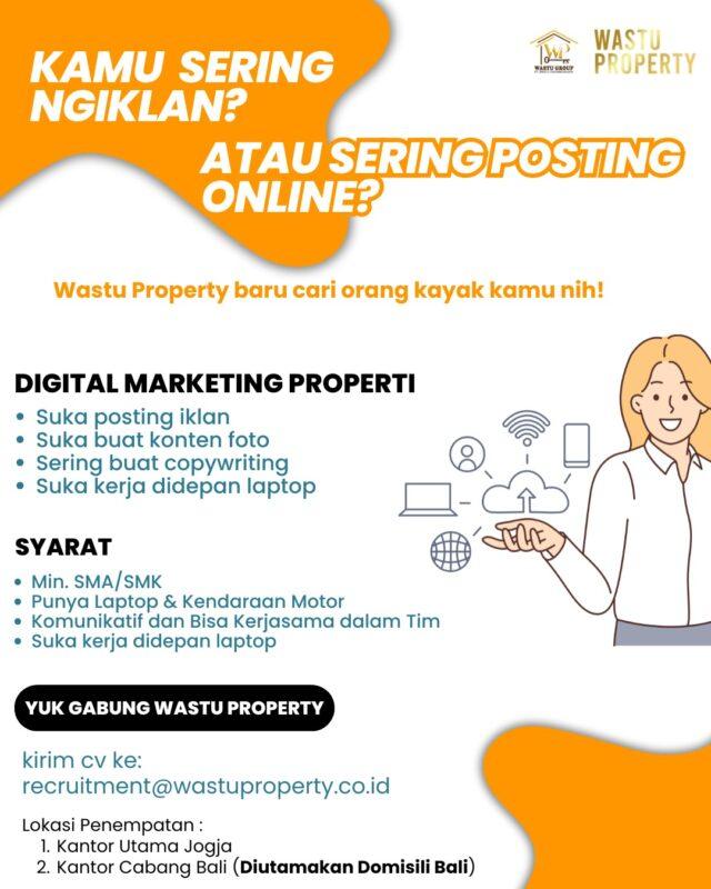 Lowongan Kerja Marketing Digital Properti Jogja - Marketing Digital ...