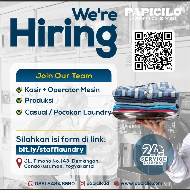Lowongan Kerja Kasir - Produksi - Pocokan di Papicilo Laundry Koin ...
