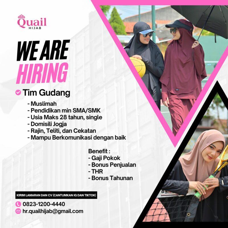 Lowongan Kerja Tim Gudang di Quail Hijab - LokerJogja.ID