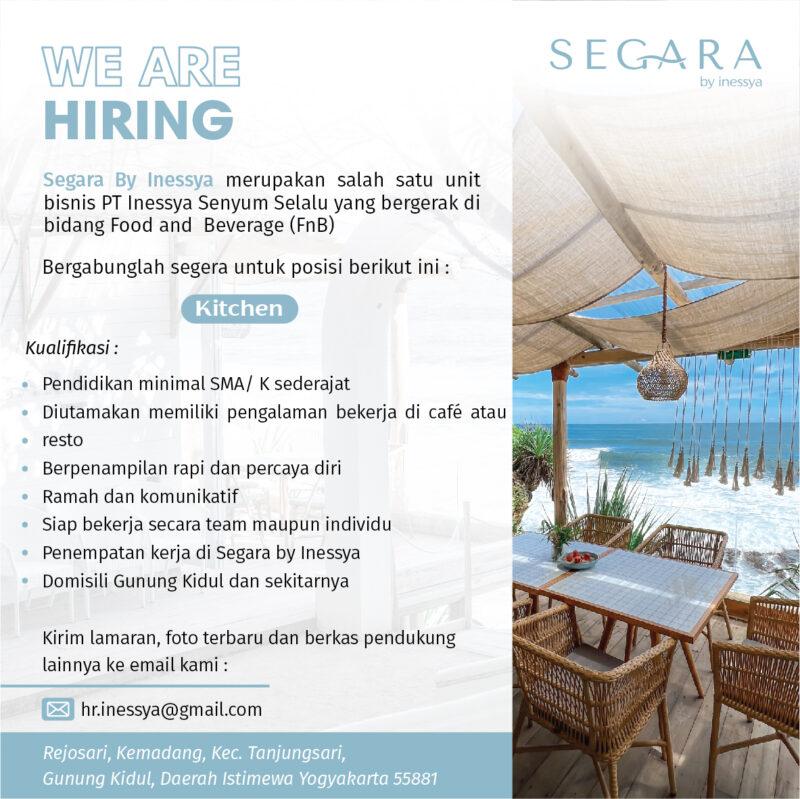 Lowongan Kerja Kitchen di Segara by Inessya - LokerJogja.ID