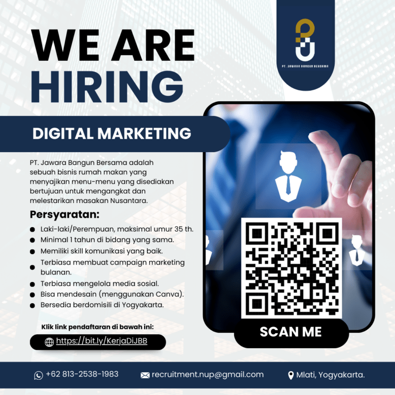 Lowongan Kerja Digital Marketing - Finance - Accounting - Personal Assistant - SPV Outlet di PT ...