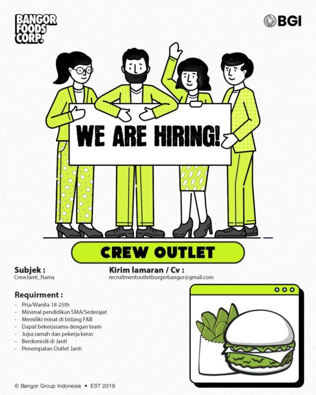 Lowongan Kerja Crew Outlet di Burger Bangor - LokerJogja.ID