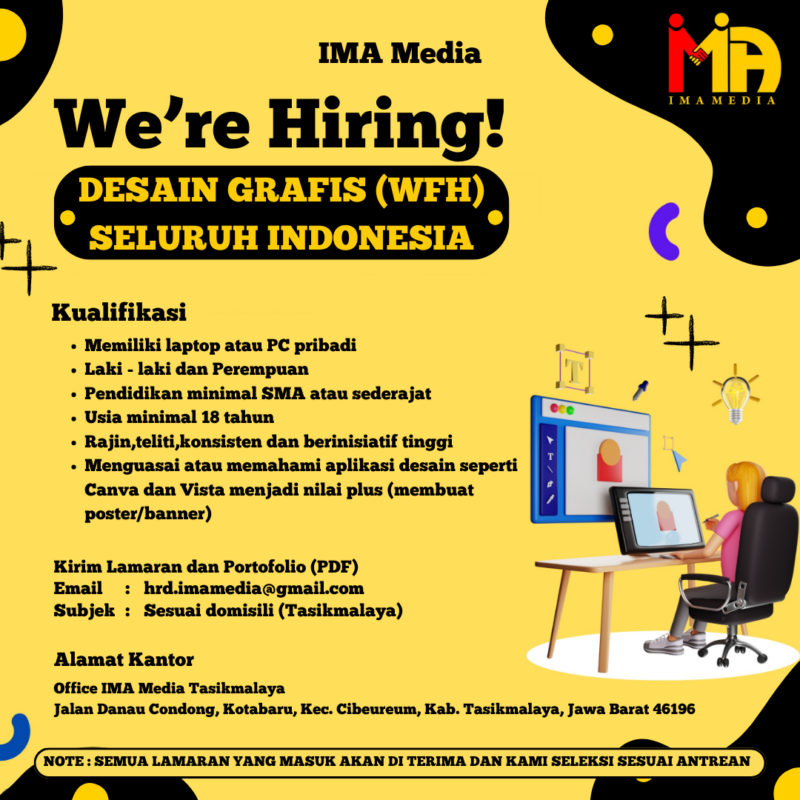 Lowongan Kerja Desain Grafis (WFH) di IMA Media - LokerJogja.ID