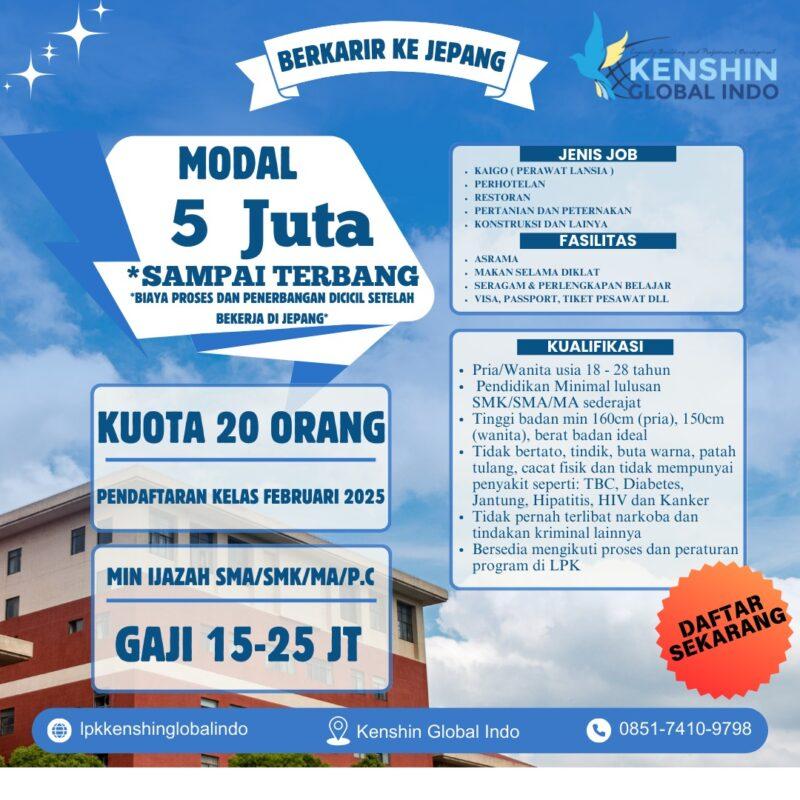 Lowongan Kerja Pelatihan Kerja di Jepang di LPK Kenshin Global Indo ...