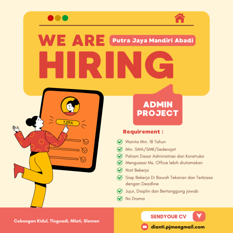 Lowongan Kerja Admin Project Fiber Optik di Putra Jaya Mandiri Abadi ...