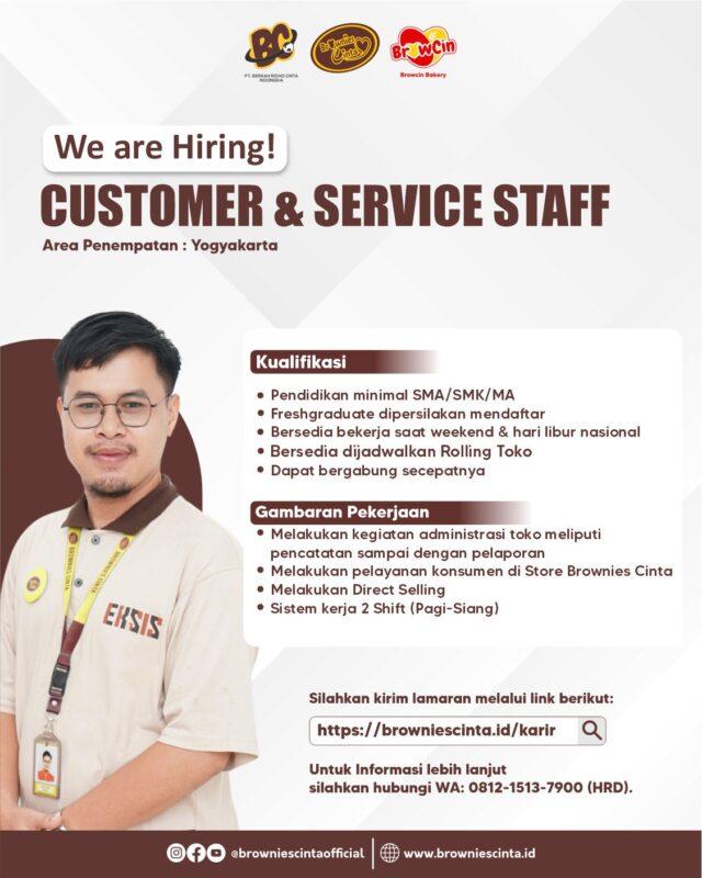 Lowongan Kerja Customer & Service Staff di PT. Berkah Ridho Cinta Indonesia - LokerJogja.ID