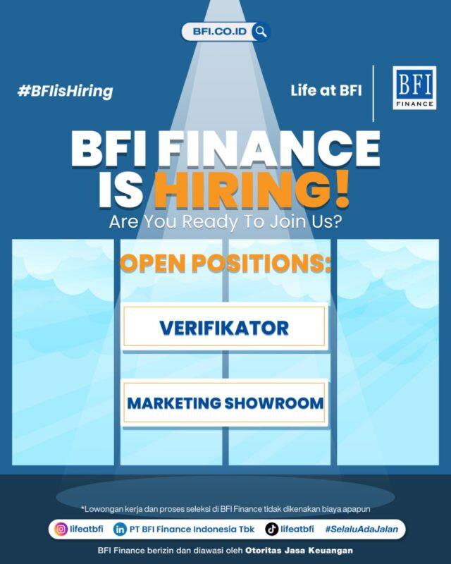 Lowongan Kerja Verifikator - Marketing Showroom di PT. BFI Finance ...
