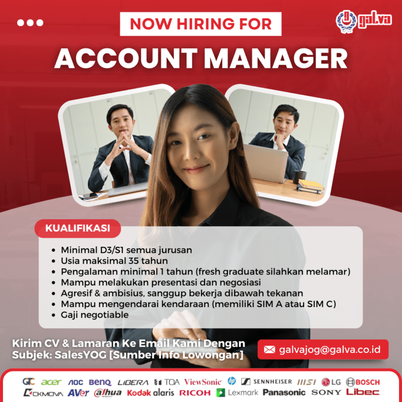 Lowongan Kerja Account Manager di PT. Galva Galindra Multi Cipta - LokerJogja.ID