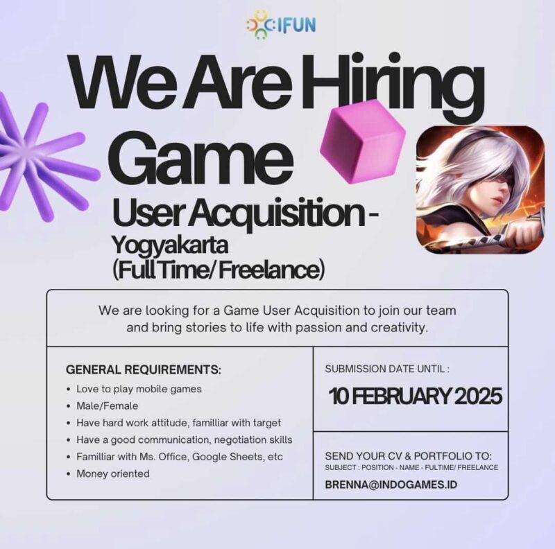 Lowongan Kerja Game User Acquisition (Full Time/Freelance) di PT. Ifun ...