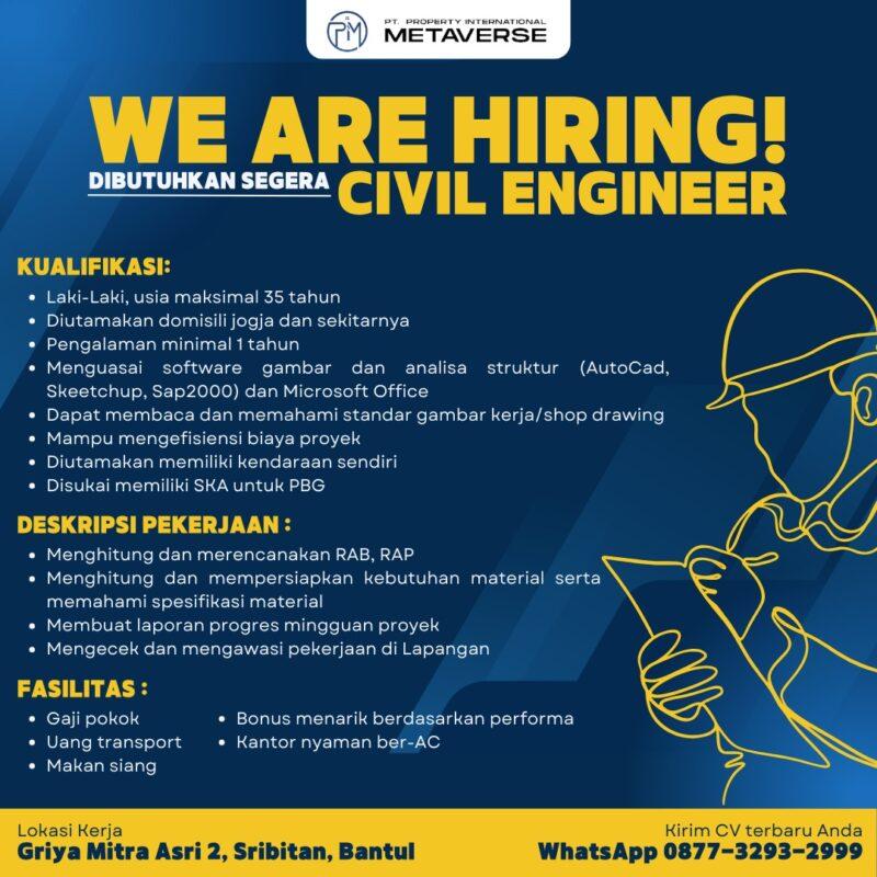 Lowongan Kerja Civil Engineer - Arsitek - Content Talent - Capster di ...