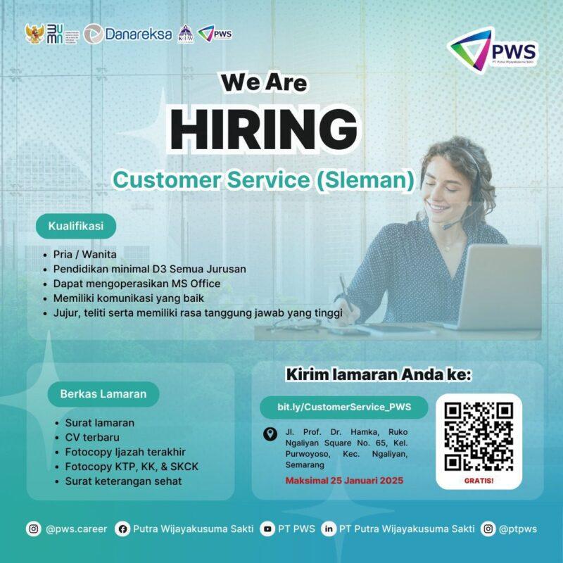 Lowongan Kerja Customer Service - Teknisi di PT. Putra Wijayakusuma Sakti - LokerJogja.ID