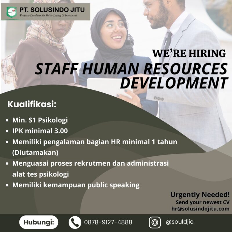 Lowongan Kerja Staff HRD di PT. Solusindo Jitu - LokerJogja.ID