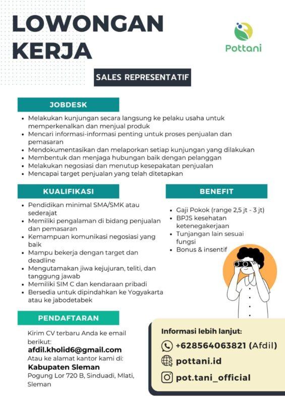 Lowongan Kerja Sales Representatif - HRGA - Digital Marketing ...