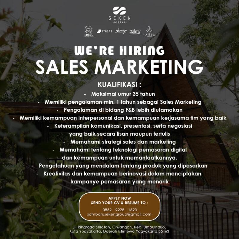 Lowongan Kerja Sales Marketing di Seken Dining - LokerJogja.ID