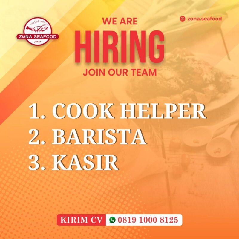 Lowongan Kerja Cook Helper - Barista - Kasir di Zona Seafood - LokerJogja.ID