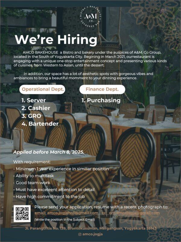 Lowongan Kerja Server - Cashier - GRO - Bartender - Purchasing - Staff ...