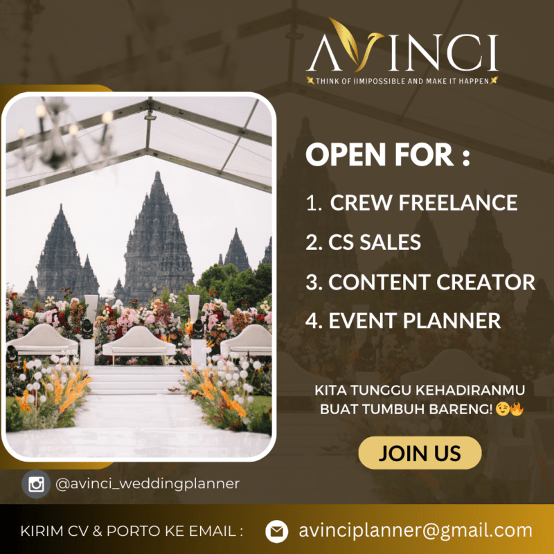 Lowongan Kerja Crew Freelance - CS Sales - Content Creator - Event ...
